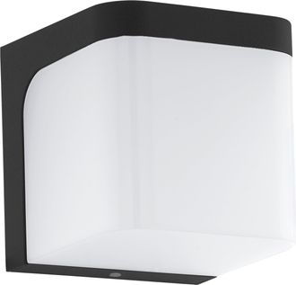 Eglo LED Außen-Wandlampe Jorba, 1 flammige Außenleuchte, Wandleuchte aus Aluguss und Kunststoff, Farbe: Anthrazit, weiß, IP44