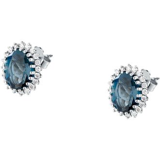 Cleor Boucles doreilles en or 750/1000 et topaze