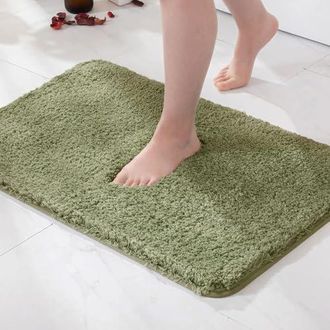 Miulee Tapis Salle de Bain 1 Pi&egrave;ce Absorbant Antid&eacute;rapant en Haute Hygroscopicit&eacute; Fourrure Tapis dEntr&eacute;e pour la Douche Super Doux pour Chambre &agrave; Coucher Ent