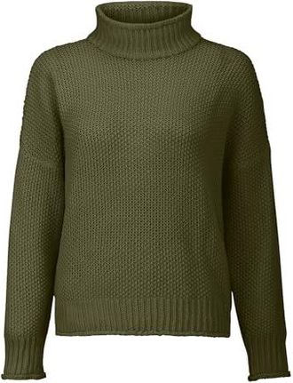 Generic Pull pour femme en coton pour femme - Pull dautomne pour femme - Pull dhiver pour fille - Haut à manches longues - Pull ample à col roulé, E, 4XL