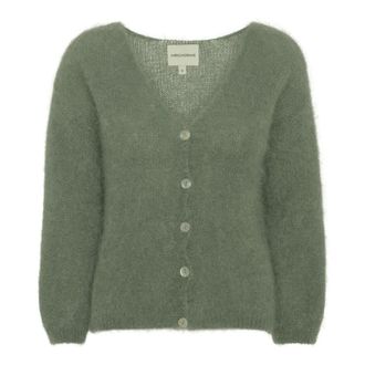 Americandreams Cornelia LS Cardigan - - Knitwear - Damen - Gr&uuml;n - XL