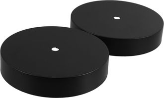 Pretyzoom 2st&uuml;cke Teiliges Lampenfu&szlig; Schwarzer Runder Eisengewicht Sockel F&uuml;r Tischlampen Schwerer Stabilisierender Lampenst&auml;nder F&uuml;r Lampenzubeh&ouml;r Zuhause B&uuml;ro