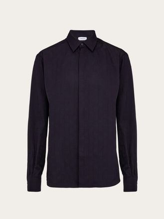 Ferragamo Herren Sporthemd Ferragamo Monogram Blau