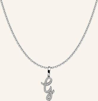 Cada Cada Kette Tiny Diamond Letter G silber