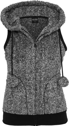 Urban Classics Damen Ladies Melange Teddy Vest Indoor Weste, per Pack Mehrfarbig (blk/wht 00050), X-Large (Herstellergr&ouml;&szlig;e: XL)