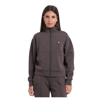 Guess Sweatshirt mit durchgehendem Rei&szlig;verschluss - - Sweatshirts & Hoodies - Damen - Braun - M