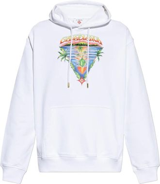 Casablanca Homme, Sweatshirts et sweats &agrave; capuche, Blanc, Taille: XL SweaT-shirt &agrave; capuche &agrave; manches longues Innocence Triangle