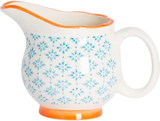 Nicola Spring Handgedruckter Milchkrug - 300ml - Blau