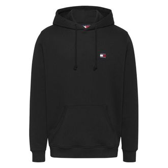 Tommy Jeans Homme, Sweatshirts et sweats à capuche, Noir, Taille: S Sweat à capuche noir avec poche kangourou