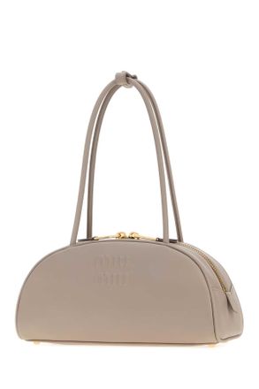 Miu Miu Womens Dove Grey Leather Beau Shoulder Bag Pomice Vitello Borse A Mano