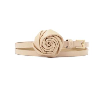 Kazar Beiger G&uuml;rtel mit Blumenmuster - - Accessories - Damen - Beige - 100 CM