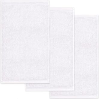 Möve Superwuschel Gästetuch 30 x 50 cm aus 100% Baumwolle, snow 3er Set