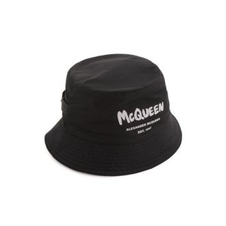 Alexander McQueen Nylon-Graffiti-McQueen-Eimerhut - Schwarz