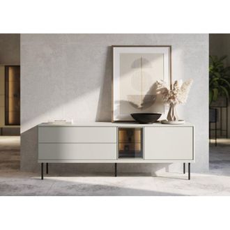 BOBOCHIC Bobochic - Meuble tv 2 portes 2 tiroirs 161 cm espera avec leds