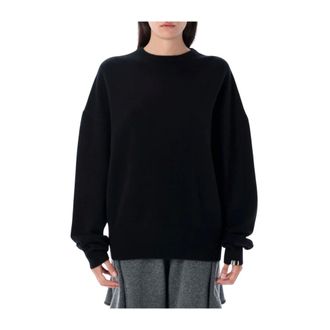 Extreme Cashmere Femme, Pulls, Noir, Taille: ONE Size Pull en Cachemire Noir à Col Rond