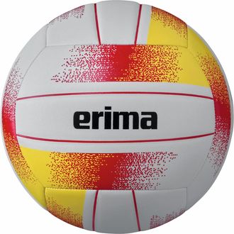 Erima Unisex - Erwachsene Allround Volleyball (7402302), weiß/rot/gelb, 5
