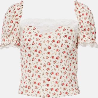 Dolce & Gabbana Top en soie et coton m&eacute;lang&eacute;s