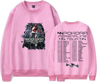 Generic M Pokora Adrenaline Tour Dates T-shirt &agrave; manches longues pour femme et homme, rose, XL
