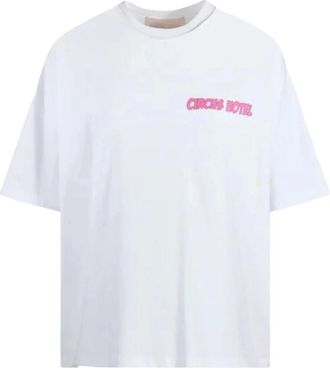 Circus Hotel Femme, Tops, Blanc, Taille: 42 FR T-shirt oversize avec impression de bande dessinée