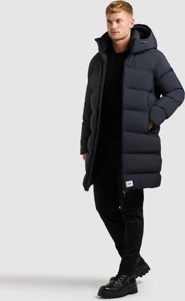 Khujo Steppmantel KHUJO CAIUS3, Herren, Gr. XL, port blau, 100% Nylon, unifarben, eingesetzt elastischer Bund mit Windstopper, M&auml;ntel Steppmantel, Topseller