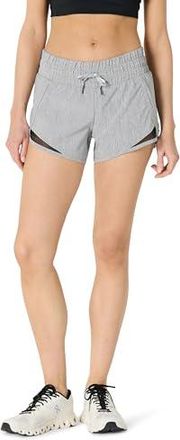 Amazon Essentials Short de Course Tissé à Ceinture Froncée, Coupe Standard Athlétique Femme, Gris Medio Mezcla, XL Grande taille