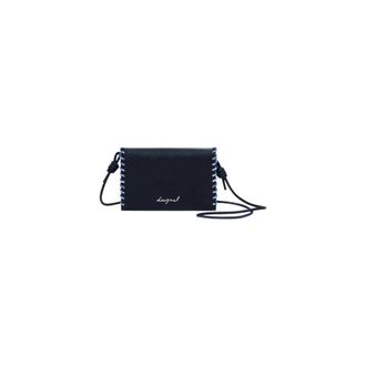 Desigual Damen Schultertasche Schwarz Automatische Kn&ouml;pfe - - Bags - Damen - Schwarzk - ONE SIZE