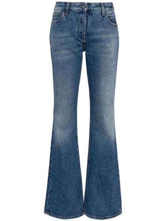 Off-white jean &eacute;vas&eacute; en coton - Bleu