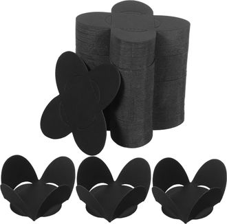 BESPORTBLE 200 Stück Kleine Schwarze Papier trüffelförmchen mit Antihaftbeschichtung Kreative Blumenmuster Schokoladen Pralinenverpackungen für Valentinstag Hoch