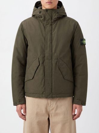 Stone Island Veste coupe-vent en nylon recycl&eacute; avec capuche et logo Compass