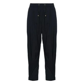 Herno Femme, Pantalons, Noir, Taille: 40 FR Pantalon Cropped L&eacute;ger &agrave; Cordon de Serrage