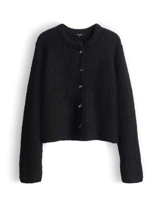 someday Damen Jacke | TIAH Loose Blouson mit Glanz Effekt Black, 38