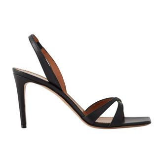 PARIS TEXAS Schwarze Leder-High-Heel-Sandalen - - Shoes - Damen - Schwarzk - 36 EU