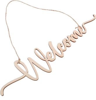 SOLUSTRE Willkommensschild Aus Holz Mit Rustikalem Design Hängeschild Für Haustür Veranda Und Hausdekoration Langlebig Und Robust