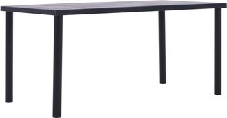 vidaXL Esstisch Schwarz und Betongrau 160 x 80 x 75 cm mdf Vidaxl