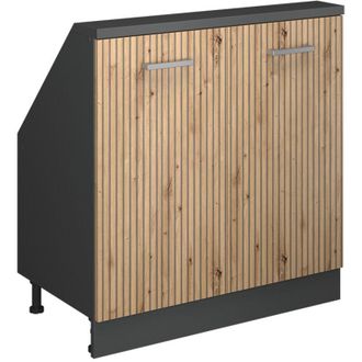 Vicco Dachschr&auml;genschrank Rion, Artisan Eiche/Anthrazit, mit 2 T&uuml;ren, Vicco