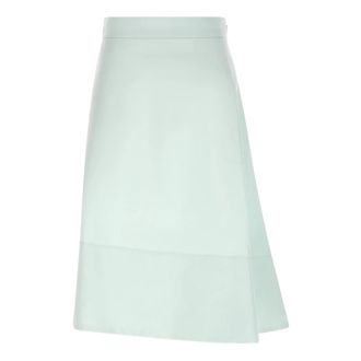Jil Sander Double Cotton Midi Skirt - - Skirts - Damen - Blau - 2XS