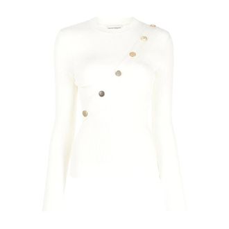 Alexander McQueen Elfenbein Strickpullover - - Knitwear - Damen - Wei&szlig; - XS