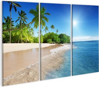 Islandburner Bild auf Leinwand Karibische Insel Meer Und Palmen Bilder Wandbilder Poster