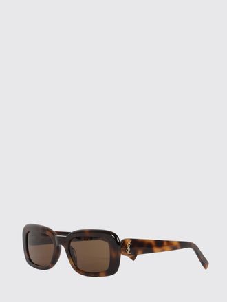 Saint Laurent Lunettes de soleil rectangulaires effet &eacute;caille avec monogramme YSL