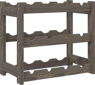 Generic Kiefernholz Weinregal, Flaschenregal, Flaschenhalter, Flaschenst&auml;nder, Weinst&auml;nder, Weinschrank, Wein Holzregal, Regal f&uuml;r Esszimmer oder K&uuml;che (Grau 