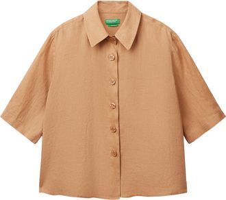 Benetton Damen 5bml5qb75 Hemd, Kamel 193, XX-Small
