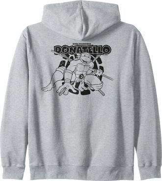 Teenage Mutant Ninja Turtles TMNT Donatello Ninja Machine Fun Schablone Graffiti Pose Retro Kapuzenjacke
