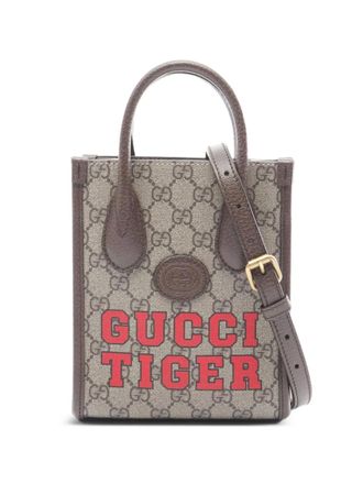 Gucci sac à main à logo Interlocking G (années 2010) - Marron