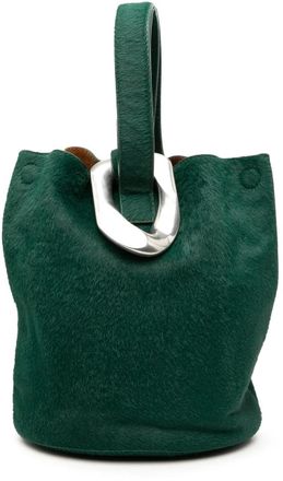 Bottega Veneta Hobo Bags - Small Pony Hair Drop Bucket Bag - Gr. unisize - in Gr&uuml;n - f&uuml;r Damen