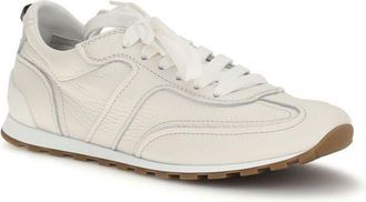 Brunello Cucinelli Womens White Calf Leather Bos Taurus Low Top Sneakers