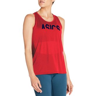 Asics Asics Damen Esnt GPX Tank &auml;rmelloses T-Shirt, Klassisches Rot/Peacoat, XL
