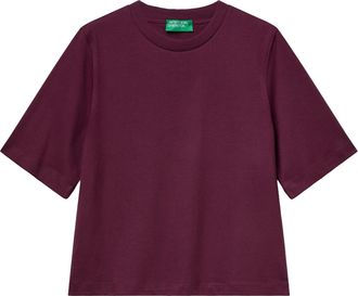 Benetton Damen 3bl0e17g5 T-Shirt, violett, Medium