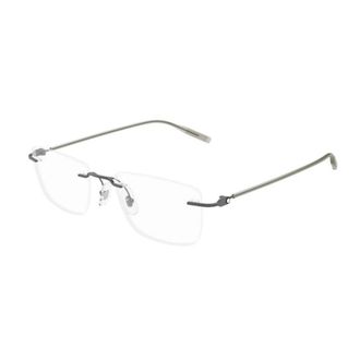 Montblanc Rechteckige optische Fassung - - Accessories - Herren - Grau - 53 MM