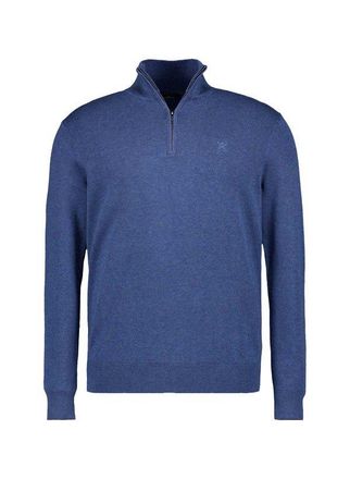 Hackett Herren Pullover blau Baumwolle unifarben