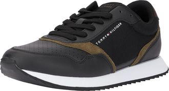 Tommy Hilfiger Herren Runner Sneaker Seasonal Mix Low Top, Schwarz (Black), 40